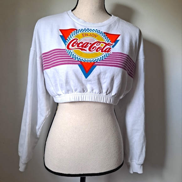 Coca Cola | Sweaters | Coca Cola Retro Y2k Pullover Graphic White ...